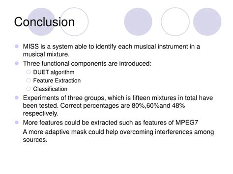 Ppt Msc Project Musical Instrument Identification System Miis