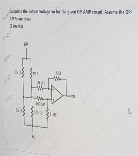 [solved] calculate the output voltage vo for the given op a