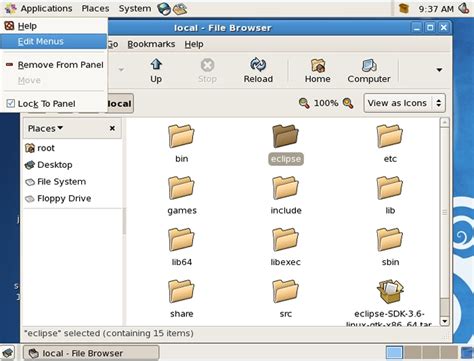 CentOS Install Eclipse Server World