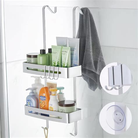 Over The Door Shower Caddy Hanging Shower Shelves Rust Proof Aluminum