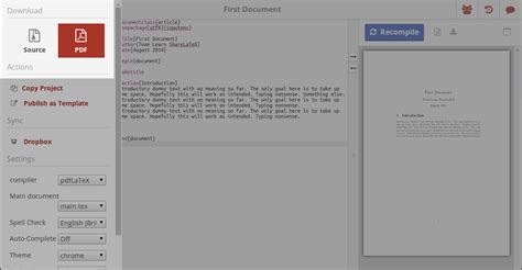 Exporting Your Work From Overleaf Overleaf Online LaTeX Editor