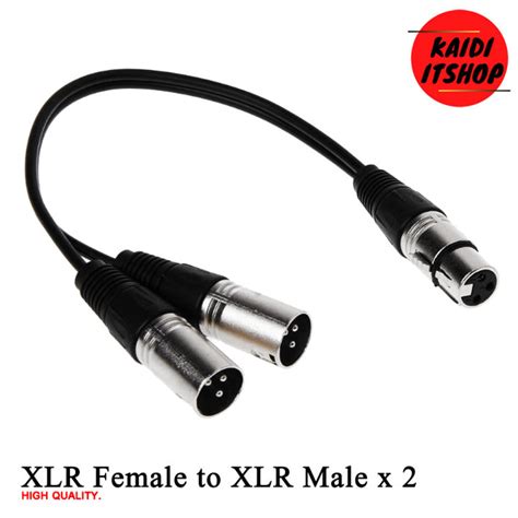 สายแปลง 3 Pin XLR Female To Dual XLR Male Y Splitter Audio Adapter Cable For Microphone Lazada