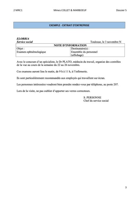 Rédiger Une Note Dinformation Exemples Modèles 2025 Eliro