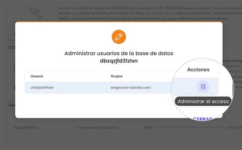Cómo Crear Y Administrar Usuarios Y Bases De Datos Mysql Siteground Tutoriales