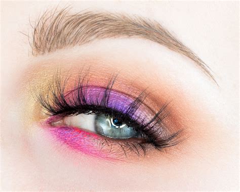 Purple Eye Makeup Close Up