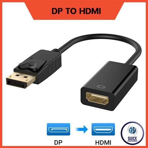สายแปลง DP To HDMI Adapter Display Port To HDMI Converter Male To Female DP HDMI Shopee Thailand