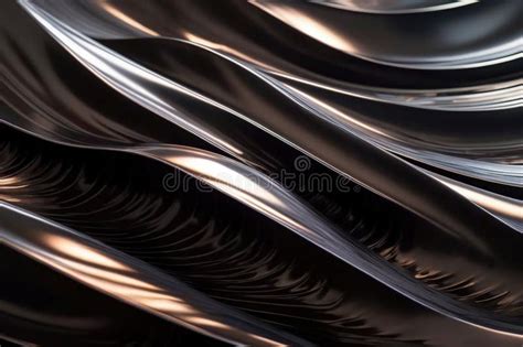 Smooth Flowing Liquid Metal Waves Texture Abstract Background Wallpaper Stock Illustration