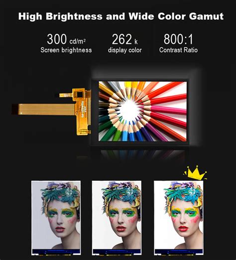 Polcd Qvga Resolution LCD Module Display SPI Interface CTP Inch TFT IPS Touch