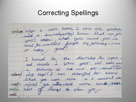 Spelling And Handwriting At Barrow Hill Aims Of