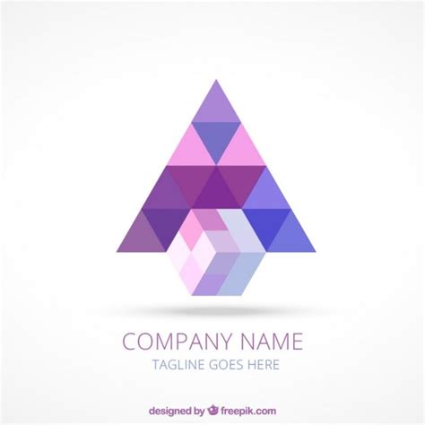 Free Vector Gradient Abstract Triangular Logo Template