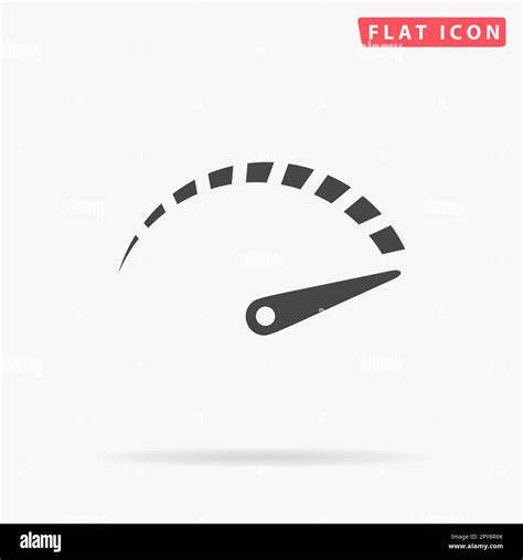 Performance Measurement Simple Flat Black Symbol With Shadow On White