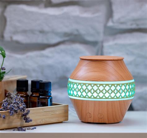 Ултразвуков дифузер за етерични масла вазичка с цвят тъмно дървесно Мохана