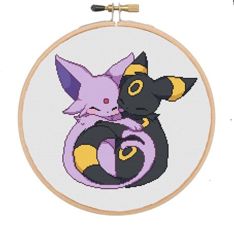 Umbreon Pokemon Cross Stitch Pattern