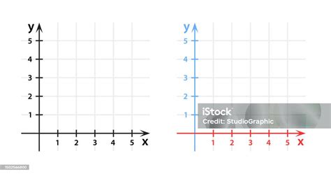 Cartesian Coordinate System Template For Drawing Graphs Of Trigonometric Functions Vector