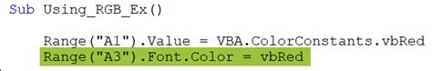 VBA RGB Definition Examples How To Change Cell Color