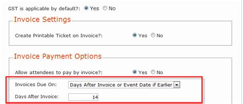 Configuring The Invoice Due Date Event Gate