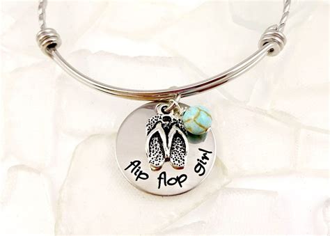 Flip Flop Girl Bracelet Flip Flop Jewelry Cruise Vacation Ocean
