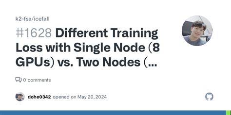 Different Training Loss With Single Node 8 Gpus Vs Two Nodes 4 Gpus Each · Issue 1628 · K2