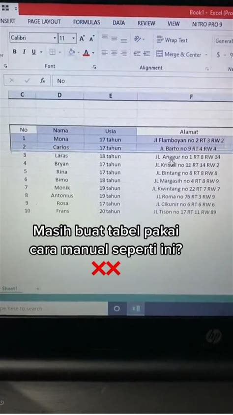 Cara Membuat Tabel Di Excel Super Cepat