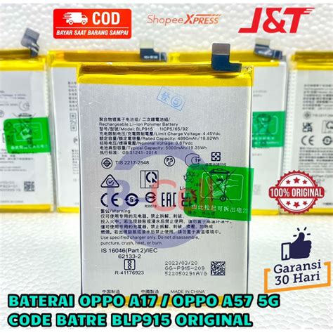 Jual Baterai Batre Oppo A Oppo A G Batre Oppo Blp Original New Shopee Indonesia