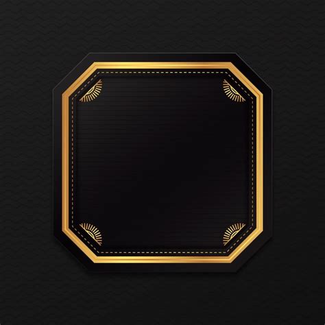 현실적인 골든 프레임 템플릿 무료 벡터