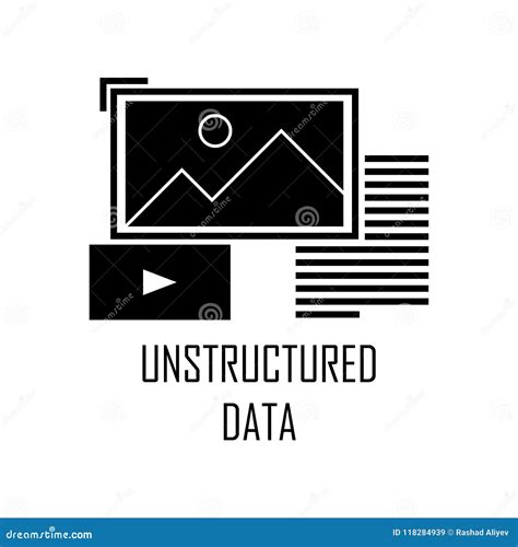 Unstructured Data Icon Element Of Web Development For Mobile Concept And Web Apps Stock
