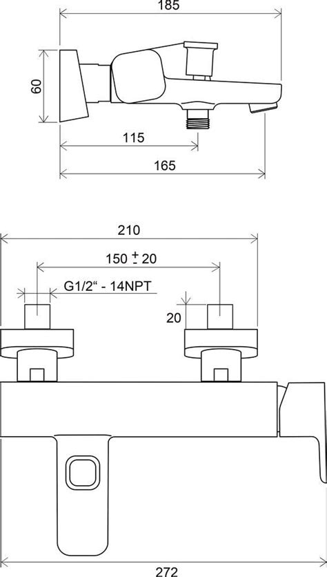 ᐉ Смеситель для ванны Ravak 10 Td 022 00 150 X070065 купить по цене 11