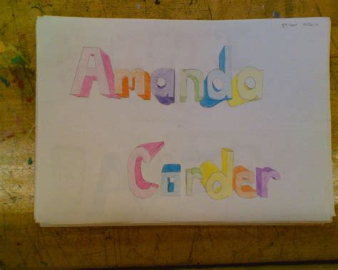 Amandas Blog Yo One Point Perspective Name Drawing