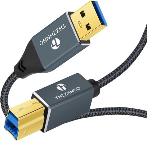 Amazon co jp Thzzhnno USB A USB B ケーブル 3M5Gbps USB 3 0 Type A Type B プリンターケーブルドッキングステーション