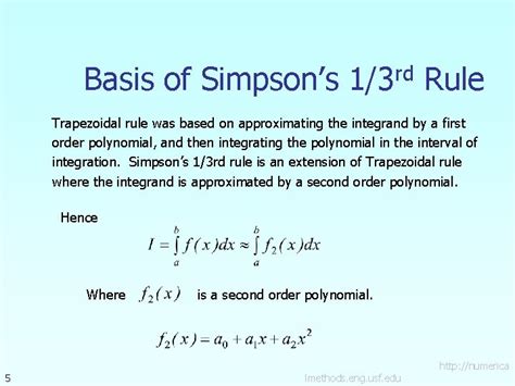 Simpsons 13 Rd Rule Of Integration Chemical Engineering