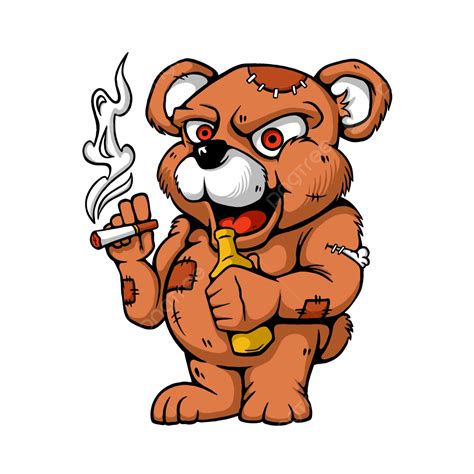 التوضيح من دمية دب مؤذ المتجه توضيح دمية دب كرتون Png والمتجهات