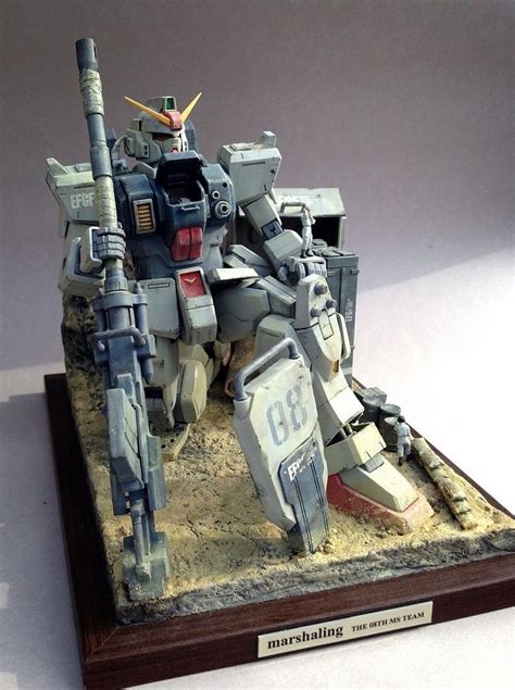 Mg 1100 Rx 78g Gundam Ground Type Marshaling Diorama Build Gundam Gundam Model Gundam Art