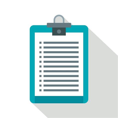 Clipboard With Check List Icon Flat Style 14653621 Vector Art At Vecteezy
