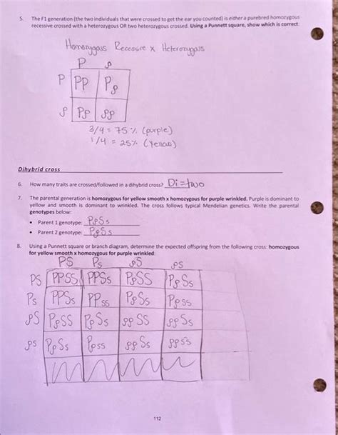 Solved Genetics Monohybrid And Dihybrid Crosses Lab Chegg Com