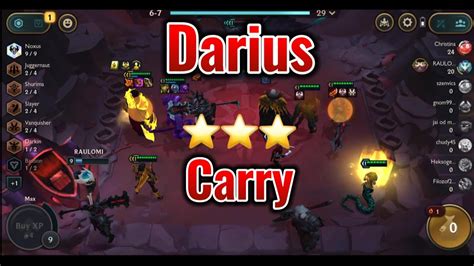 Darius Carry ⭐️⭐️⭐️ Lol Tft Teamfight Tactics Youtube