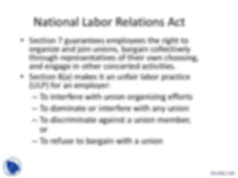 Labor Law Intro To Law Lecture Slides Slides Law Docsity