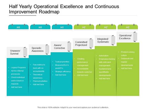 Half Yearly Operational Excellence And Continuous Improvement Roadmap
