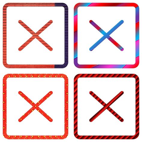 Premium Vector A Square With A X On It That Says X And X