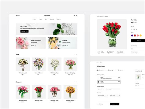 Flower Store UI Kit Free Sketch Resource Sketch Elements