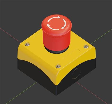 Emergency Stop Button Input Module Cgtrader