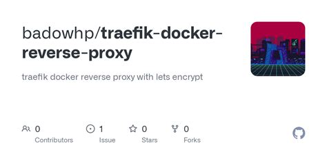 Github Badowhptraefik Docker Reverse Proxy Traefik Docker Reverse Proxy With Lets Encrypt