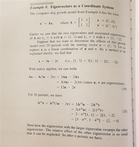 solved 28 the matrix has eigenvalue λ 7 with eigenvector