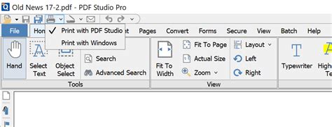 Split Print Button To Switch Between PDF Studio Print Dialog Native OS Print Dialog PDF