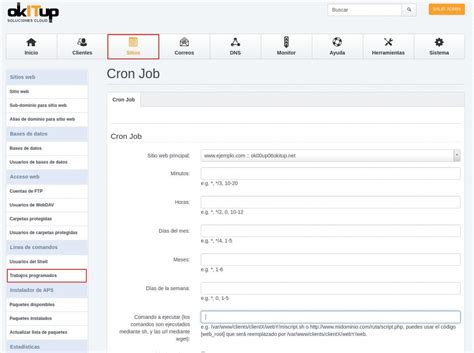 Como Configurar Tareas CRON OkITup