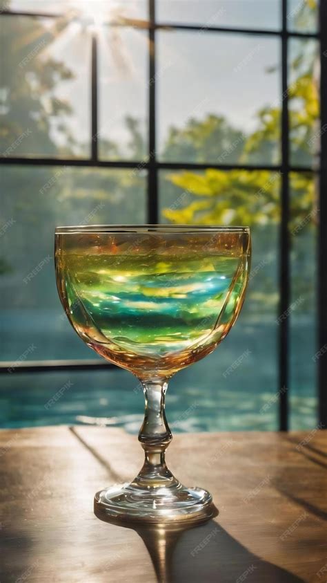 Premium Ai Image Caustic Effect Light Refraction On White Wall