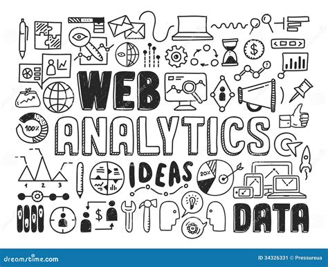 Web Analytics Doodle Elements Stock Illustrations 102 Web Analytics