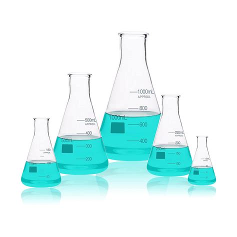 Chemistry Borosilicate Glass 50ml 100ml 250ml Conical Flask 50ml Conical Flask And Pyrex
