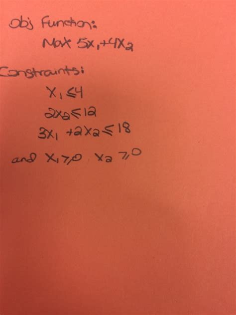 Solved Solve The Following In Picture Using Both Simplex