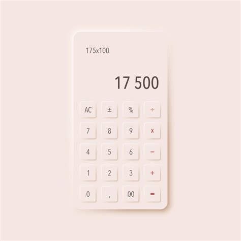 Premium Vector Calculator Red Interface