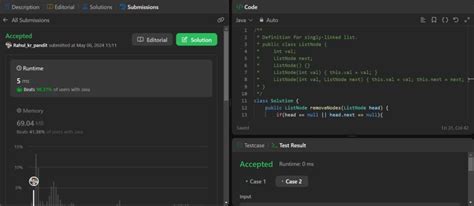 Completed Leetcode 2487 Coding Challenge Rahul Kumar Pandit Posted On